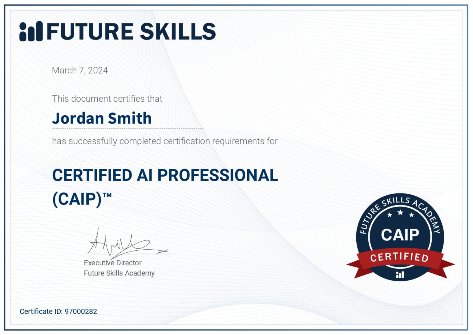 Certified AI Professional (CAIP)™ - Future Skills Academy
